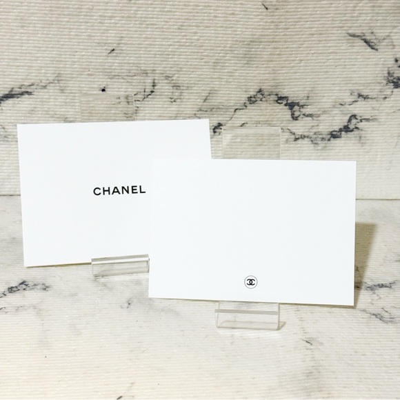 CHANEL | Makeup | Chanel White Letter Note Card And Envelope With Black ...